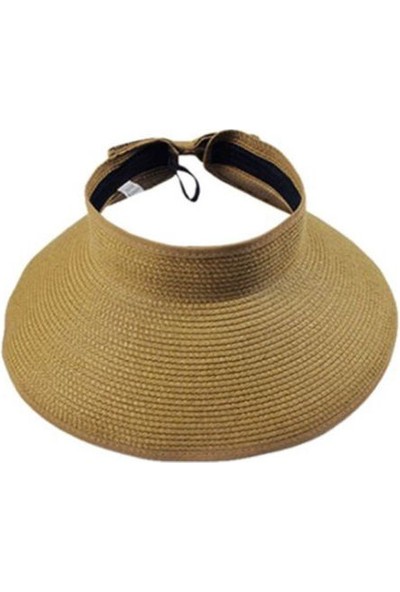Luxuitems Kadın Yaz Hasır Başsız Roll Up Katlanabilir Plaj Geniş Ağızlı Güneş Şapkası Vizör Kap (Yurt Dışından) Luxuitems Kadın Yaz Hasır Başsız Roll Up Katlanabilir Plaj Geniş Ağızlı Güneş Şapkası Vizör Kap (Yurt Dışından)
