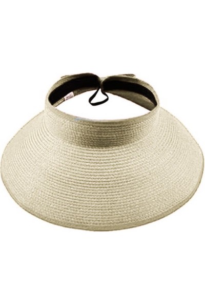 Luxuitems Kadın Yaz Hasır Başsız Roll Up Katlanabilir Plaj Geniş Ağızlı Güneş Şapkası Vizör Kap (Yurt Dışından) Luxuitems Kadın Yaz Hasır Başsız Roll Up Katlanabilir Plaj Geniş Ağızlı Güneş Şapkası Vizör Kap (Yurt Dışından)