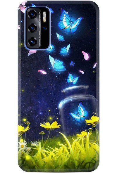 Reeder P13 Blue Max L 2022 Kılıf Desenli Silikon Güzel Kılıf Neon Butterflys 1309 Reeder P13 Blue Max L 2022 Kılıf Desenli Silikon Güzel Kılıf Neon Butterflys 1309