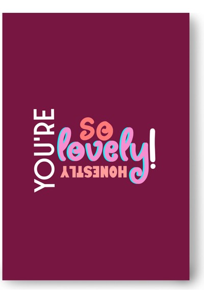 You Are So Lovely A5 14X20 cm Tel Zımbalı Çizgisiz Not Defteri