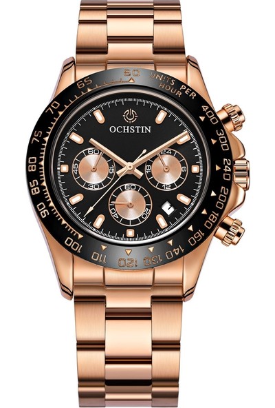 Ochstın Augusten 6103B Erkekler Suya Dayanıklı Kuvars Saat Siyah (Yurt Dışından)