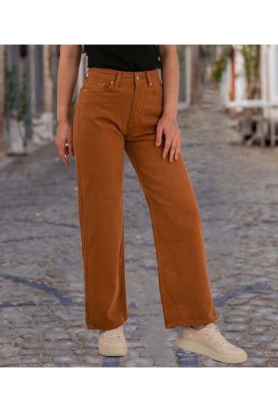 Gabardin Kumaş Palazzo Pantolon