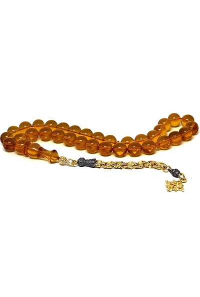 Bakcenter Osmanlı Model Yuvarlak Kesim Ateş Kehribar Tesbih