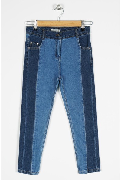 Zepkids Kız Çocuk Önden Paçalı Kot Pantolon 5-15 Yaş