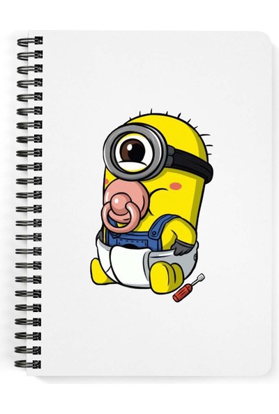 Astak Minyonlar Baskılı Ahşap Kapaklı Defter 15X20 cm DFT6455