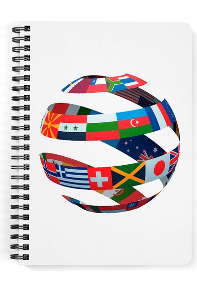 Astak Dünya Baskılı Ahşap Kapaklı Defter 15X20 cm DFT6296