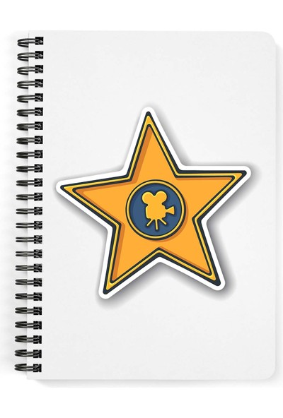 Astak Film Yıldızı Baskılı Ahşap Kapaklı Defter 15X20 cm DFT1087