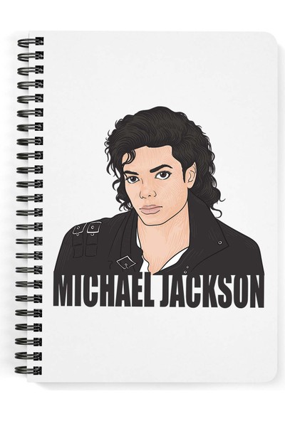 Astak Michael Jackson Baskılı Ahşap Kapaklı Defter 15X20 cm DFT1564