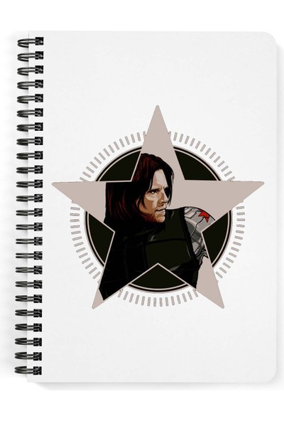 Astak Star Baskılı Ahşap Kapaklı Defter 15X20 cm DFT6119
