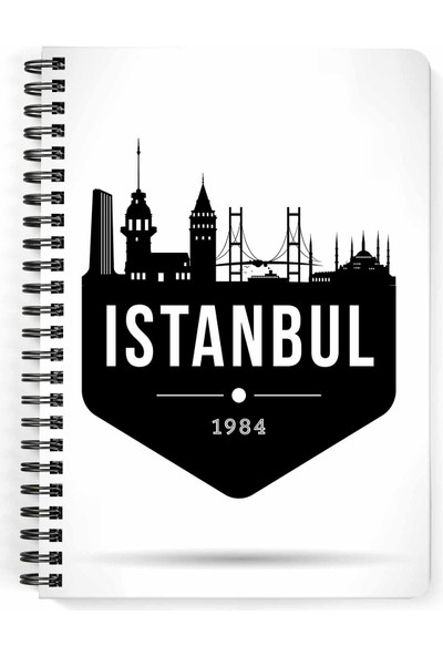 Astak Istanbul Baskılı Ahşap Kapaklı Defter 15X20 cm DFT5006