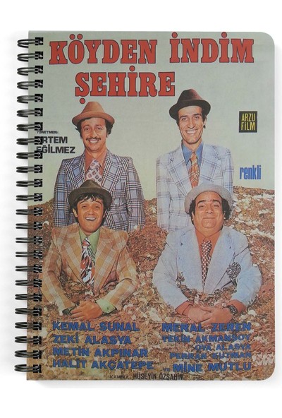 Astak Köyden Indim Şehire Baskılı Ahşap Kapaklı Defter 15X20 cm DFT2357