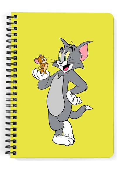 Astak Tom ve Jerry Baskılı Ahşap Kapaklı Defter 15X20 cm DFT4017