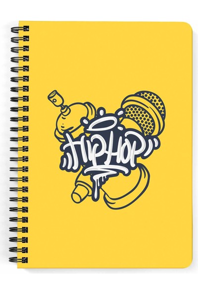 Astak Hip-Hop Baskılı Ahşap Kapaklı Defter 15X20 cm DFT5377