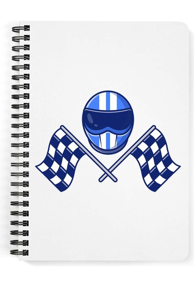 Astak Yarışçı Baskılı Ahşap Kapaklı Defter 15X20 cm DFT2056