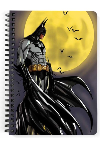 Astak Batman Baskılı Ahşap Kapaklı Defter 15X20 cm DFT3959