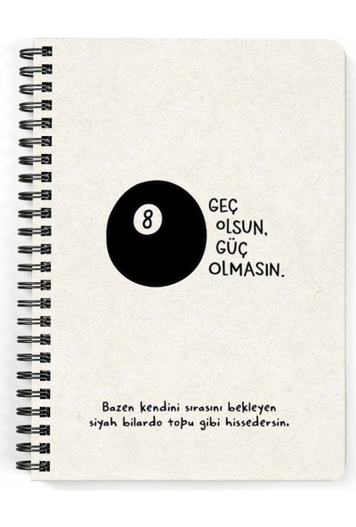 Astak Güç Olmasın Baskılı Ahşap Kapaklı Defter 15X20 cm DFT5122