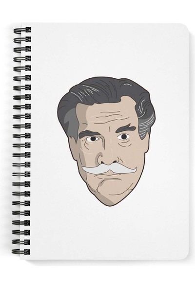 Astak Hulusi Kentmen Yeşilçam Baskılı Ahşap Kapaklı Defter 15X20 cm DFT193