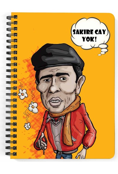 Astak Şakir'e Çay Yok Baskılı Ahşap Kapaklı Defter 15X20 cm DFT4639