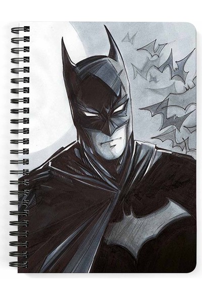 Astak Batman Baskılı Ahşap Kapaklı Defter 15X20 cm DFT3949