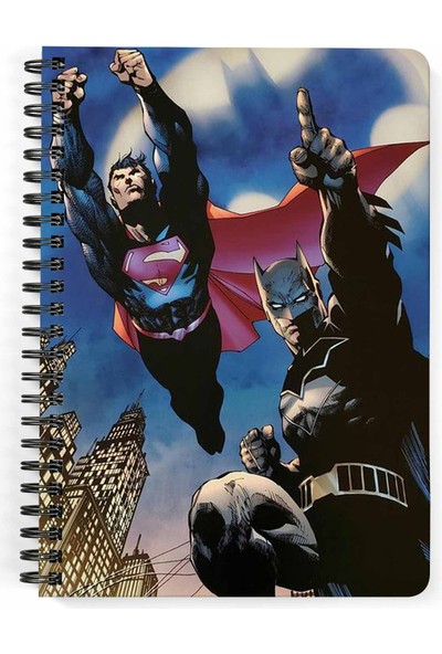 Astak Batman Superman Baskılı Ahşap Kapaklı Defter 15X20 cm DFT3975