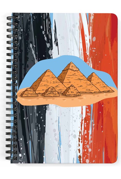 Astak Mısır Piramitleri Baskılı Ahşap Kapaklı Defter 15X20 cm DFT4981 Astak Mısır Piramitleri Baskılı Ahşap Kapaklı Defter 15X20 cm DFT4981