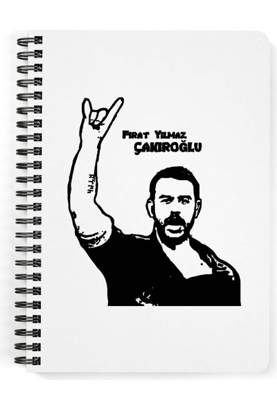 Astak Fırat Yılmaz Çakıroğlu Baskılı Ahşap Kapaklı Defter 15X20 cm DFT1465