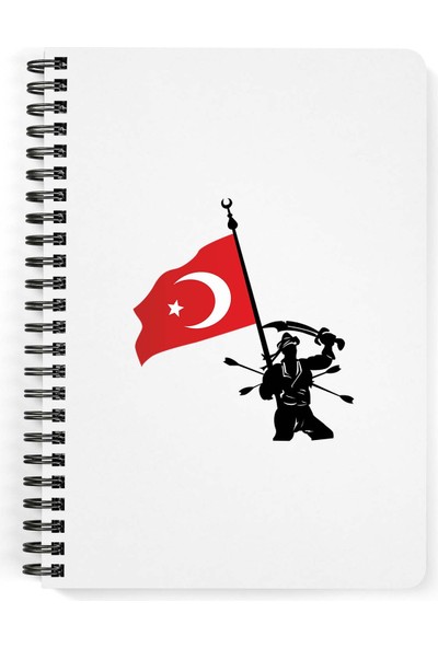 Astak Yeniçeri Baskılı Ahşap Kapaklı Defter 15X20 cm DFT1457