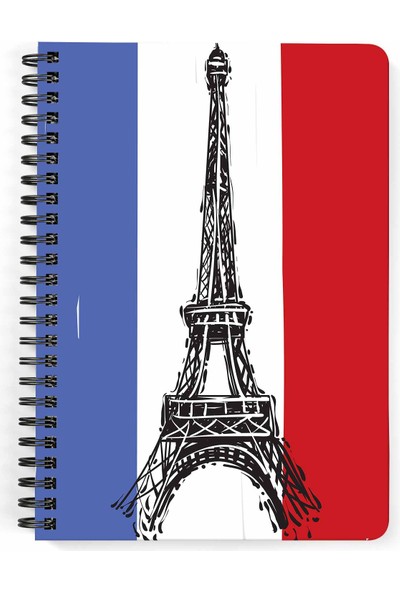 Astak Paris Baskılı Ahşap Kapaklı Defter 15X20 cm DFT4039