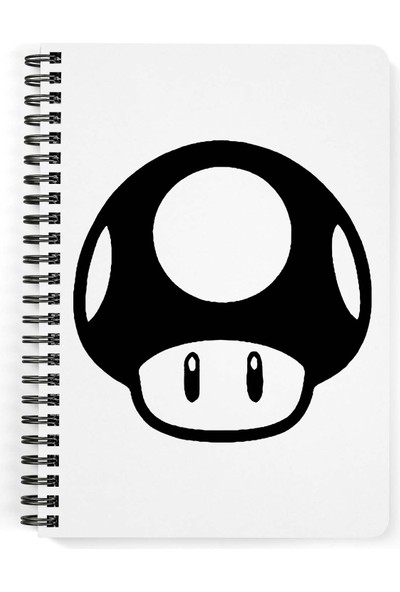 Astak Mantar Mario Baskılı Ahşap Kapaklı Defter 15X20 cm DFT6123