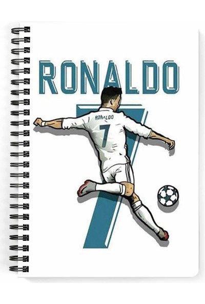 Astak Ronaldo Baskılı Ahşap Kapaklı Defter 15X20 cm DFT4384