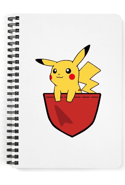 Astak Pikaçu Baskılı Ahşap Kapaklı Defter 15X20 cm DFT5880