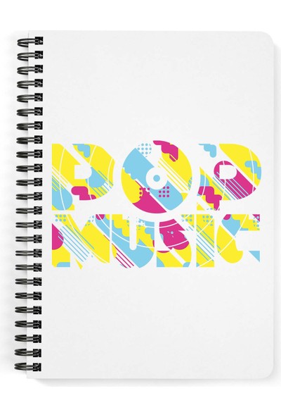 Astak Pop Music Baskılı Ahşap Kapaklı Defter 15X20 cm DFT1623