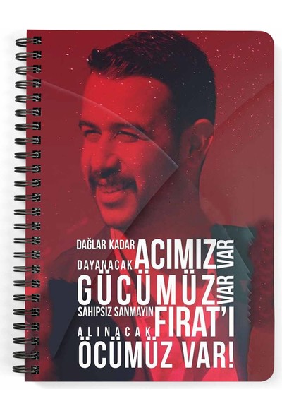Astak Fırat Yılmaz Çakıroğlu Baskılı Ahşap Kapaklı Defter 15X20 cm DFT3816