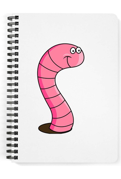 Astak Solucan Baskılı Ahşap Kapaklı Defter 15X20 cm DFT6281