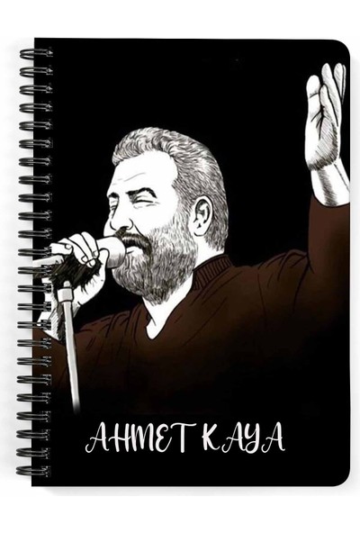 Astak Ahmet Kaya Baskılı Ahşap Kapaklı Defter 15X20 cm DFT4084