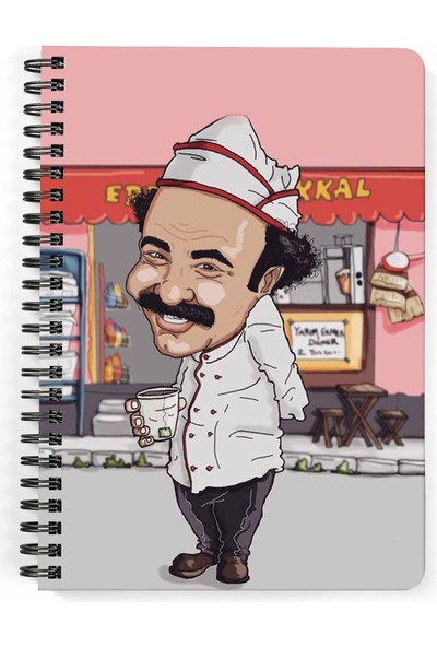 Astak Leyla ile Mecnun Erdal Bakkal Baskılı Ahşap Kapaklı Defter 15X20 cm DFT3966 Astak Leyla ile Mecnun Erdal Bakkal Baskılı Ahşap Kapaklı Defter 15X20 cm DFT3966