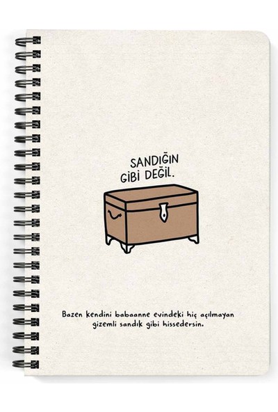 Astak Sandığın Gibi Değil Baskılı Ahşap Kapaklı Defter 15X20 cm DFT4992 Astak Sandığın Gibi Değil Baskılı Ahşap Kapaklı Defter 15X20 cm DFT4992