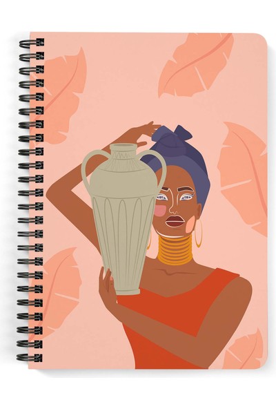 Astak Woman Baskılı Ahşap Kapaklı Defter 15X20 cm DFT528