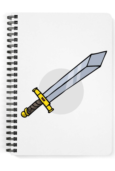 Astak Kılıç Baskılı Ahşap Kapaklı Defter 15X20 cm DFT1306