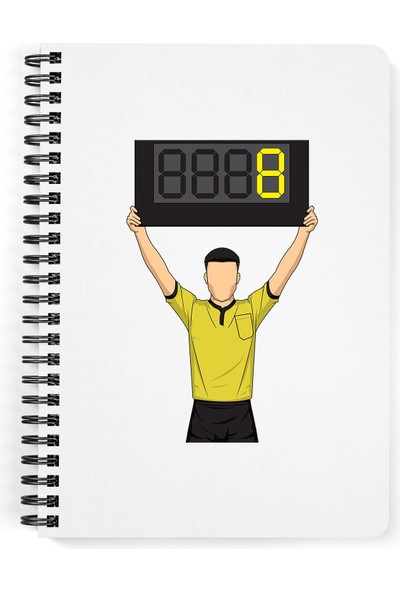 Astak Maç Süresi Baskılı Ahşap Kapaklı Defter 15X20 cm DFT1186