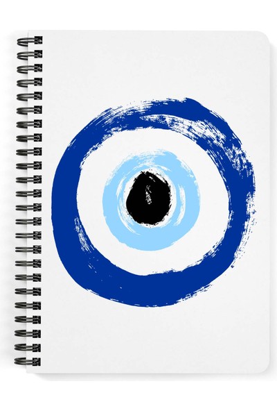 Astak Nazar Boncuğu Baskılı Ahşap Kapaklı Defter 15X20 cm DFT1489