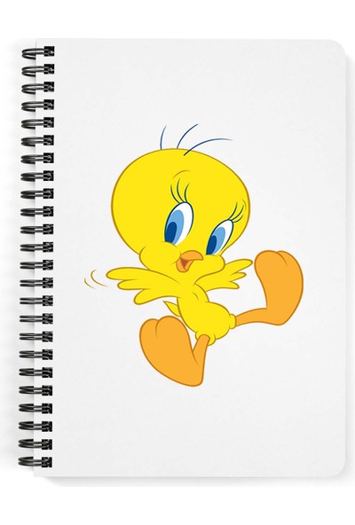 Astak Tweety Baskılı Ahşap Kapaklı Defter 15X20 cm DFT6235