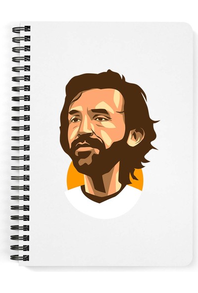 Astak Andrea Pirlo Baskılı Ahşap Kapaklı Defter 15X20 cm DFT1229 Astak Andrea Pirlo Baskılı Ahşap Kapaklı Defter 15X20 cm DFT1229
