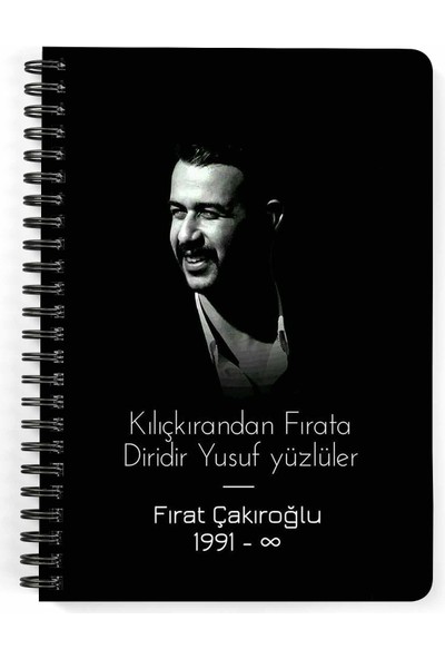 Astak Fırat Yılmaz Çakıroğlu Baskılı Ahşap Kapaklı Defter 15X20 cm DFT3820