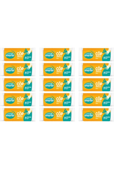 SMARTER 15 Lİ KÜÇÜK BOY ÇÖP TORBASI MİNİ 40x50cm ( Çöp Poşeti ) SMARTER 15 Lİ KÜÇÜK BOY ÇÖP TORBASI MİNİ 40x50cm ( Çöp Poşeti )
