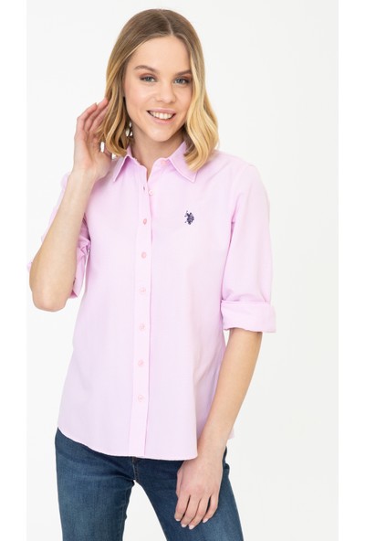 U.S. Polo Assn. Kadın Pembe Gömlek U.S. Polo Assn. Kadın Pembe Gömlek