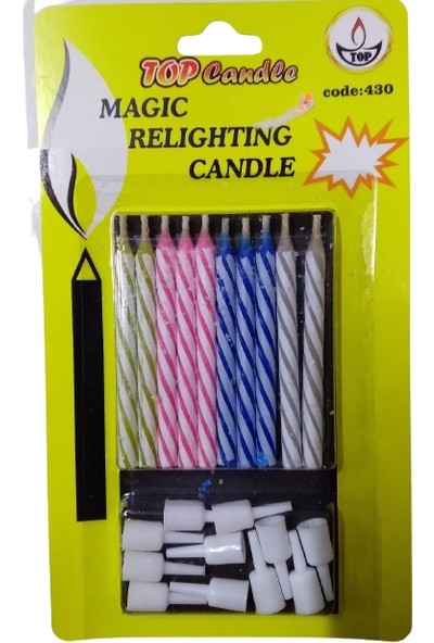 Magic Relighting Candle 10'lu Sönmeyen Mum