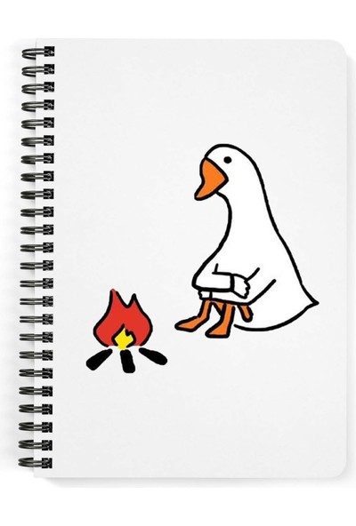 Astak Ördek Baskılı Ahşap Kapaklı Defter 15X20 cm DFT6628