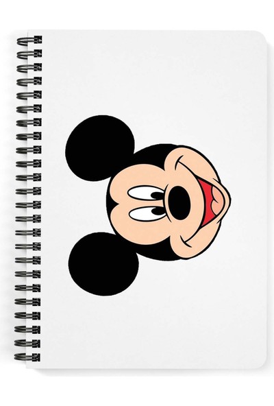 Mickey Mouse Baskılı Ahşap Kapaklı Defter 15X20 cm DFT6926