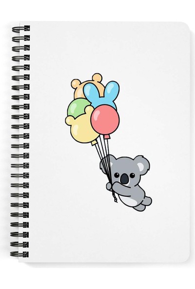 Koala Baskılı Ahşap Kapaklı Defter 15X20 cm DFT6544